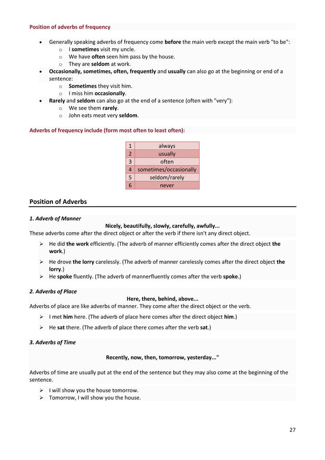 English grammar, parts of speech | PDF