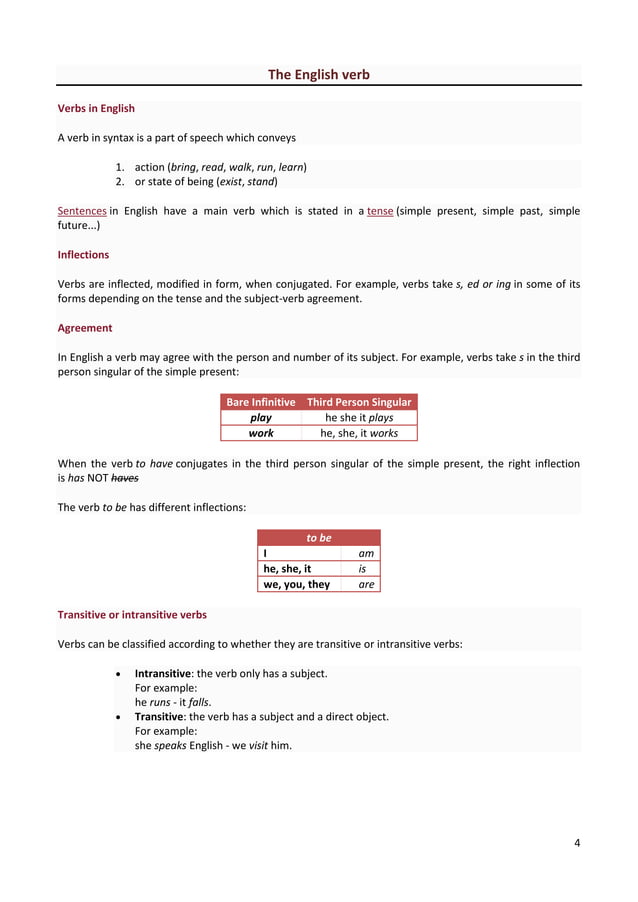 English grammar, parts of speech | PDF