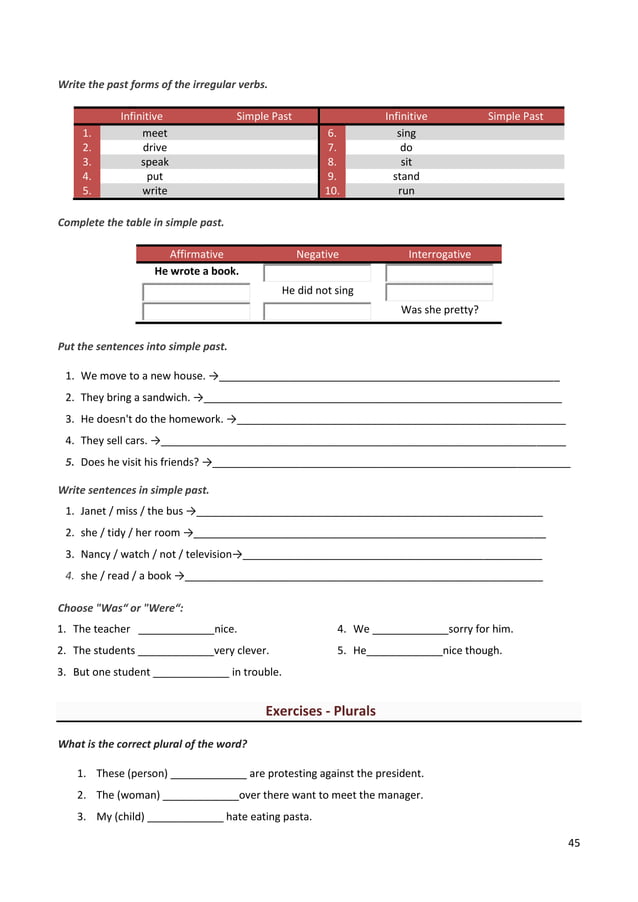 English grammar, parts of speech | PDF