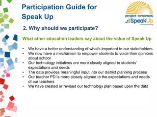 Speak Up Participation Guide | PPT