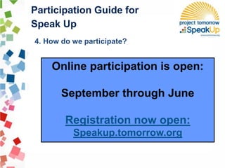 Speak Up Participation Guide | PPT