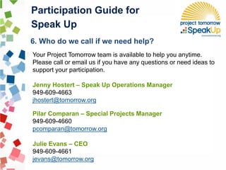 Speak Up Participation Guide | PPT