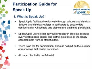 Speak Up Participation Guide | PPT