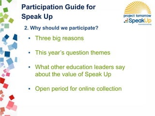 Speak Up Participation Guide | PPT