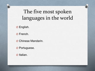 Speak a second language | PPT