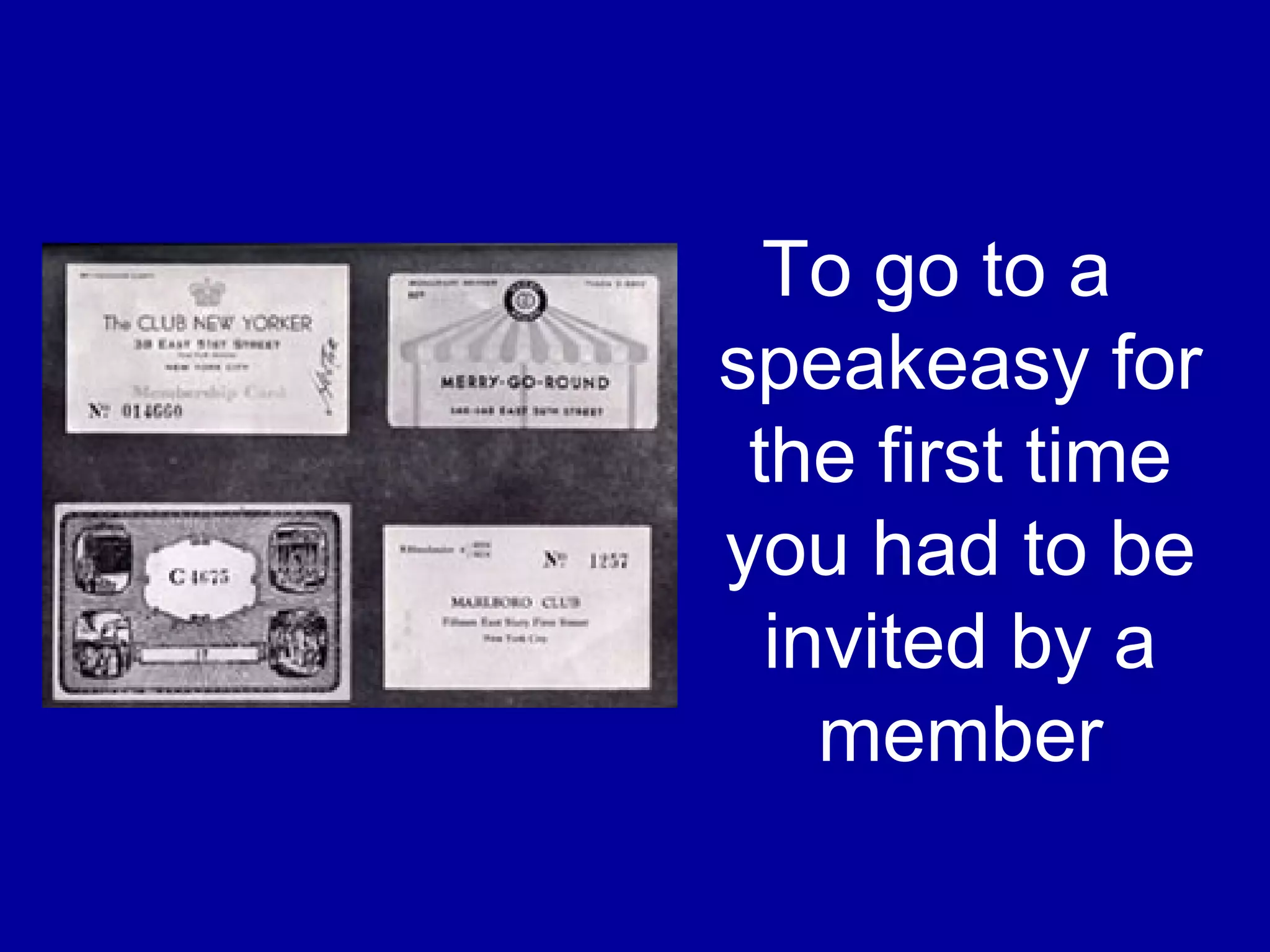 Speakeasies | PPT