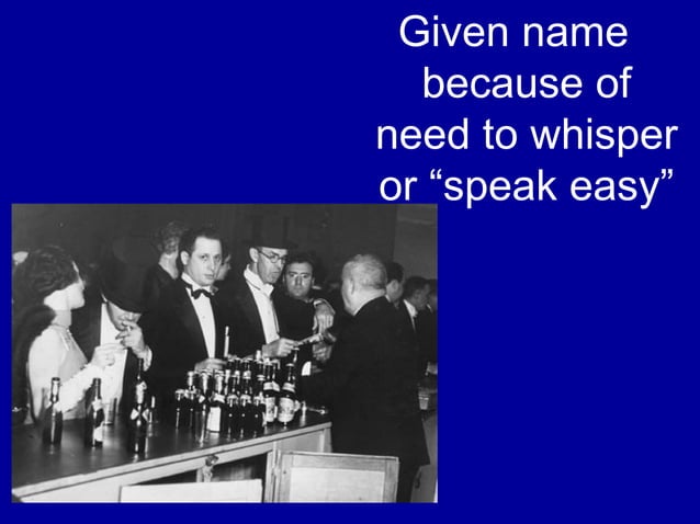 Speakeasies | PPT