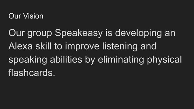 Speakeasy First Presentation | PPT