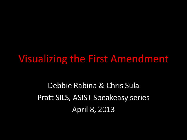 Visualizing the First Amendment | PPT