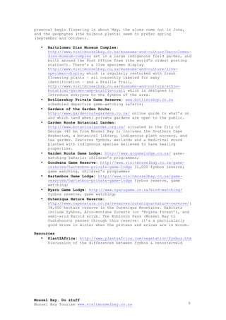 Mossel Bay. Do Stuff: Speaker notes | PDF