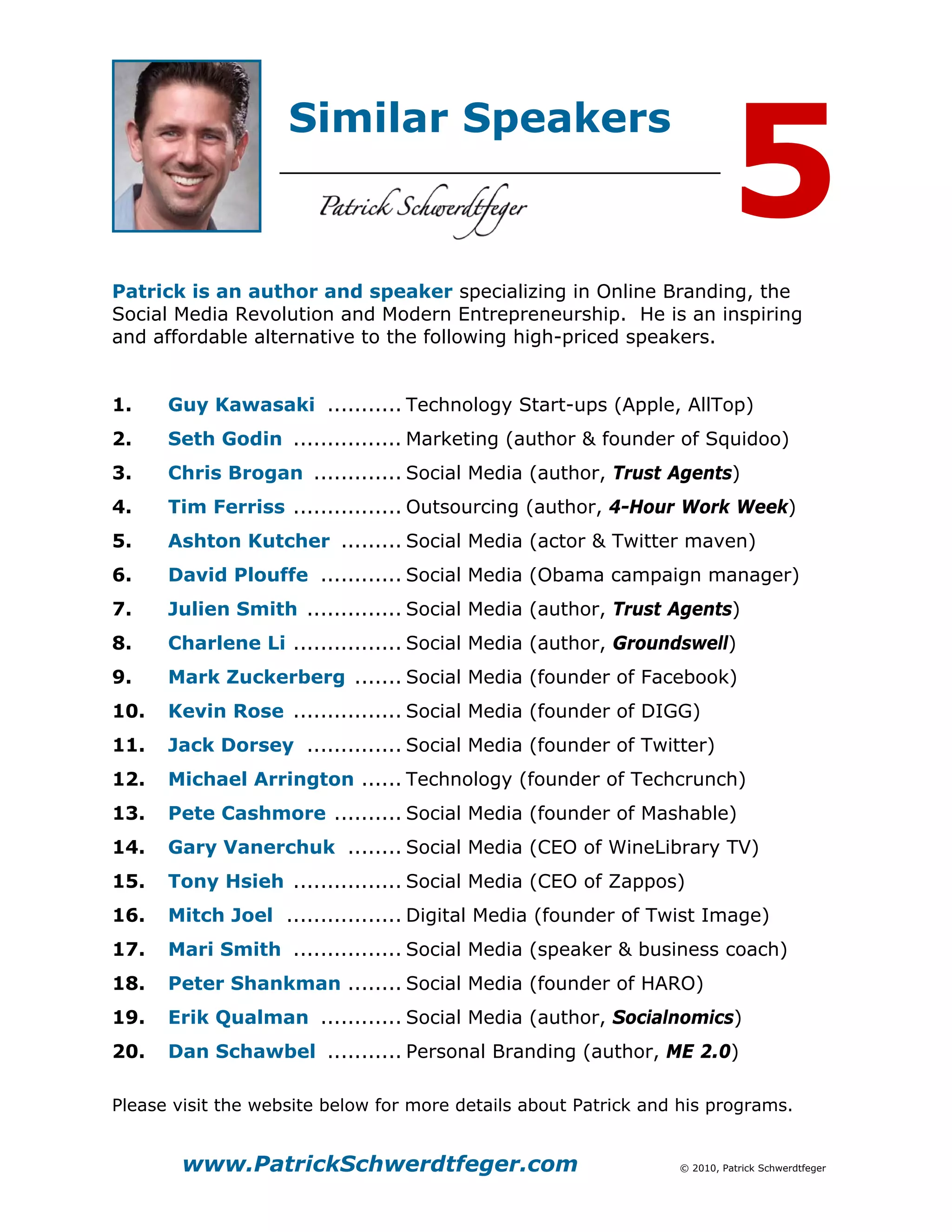 Speaker Information Packet (PDF) | PDF