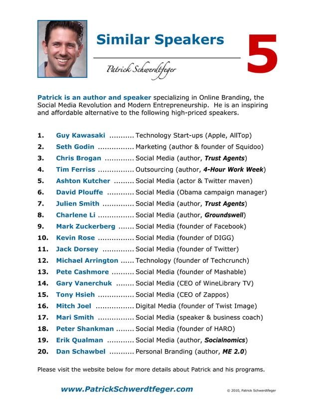 Speaker Information Packet (PDF) | PDF