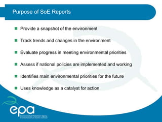 Overview of State of the Environment 2012 Report & Main Environmental ...