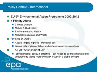 Overview of State of the Environment 2012 Report & Main Environmental ...