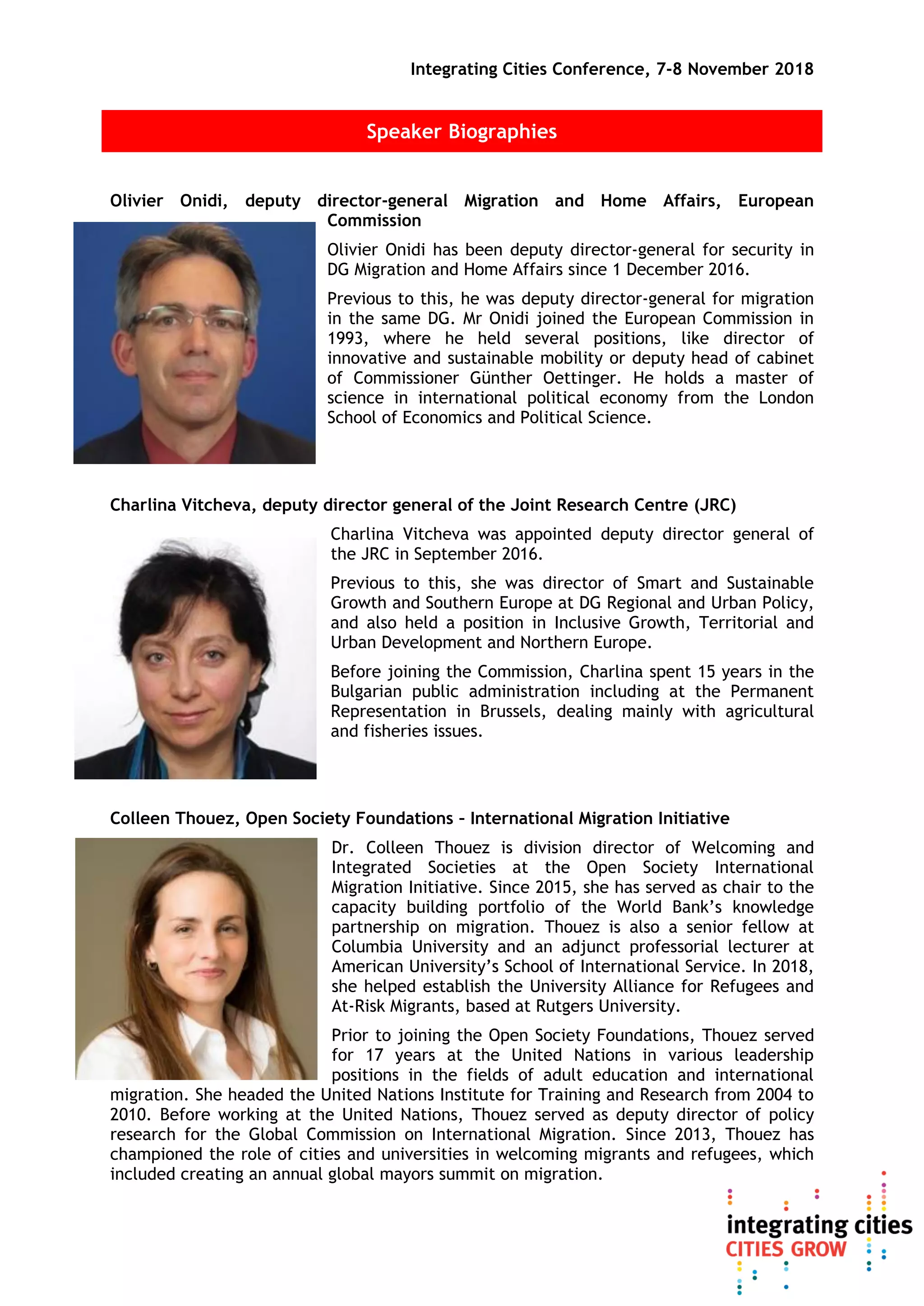 Speakers biographies | PDF