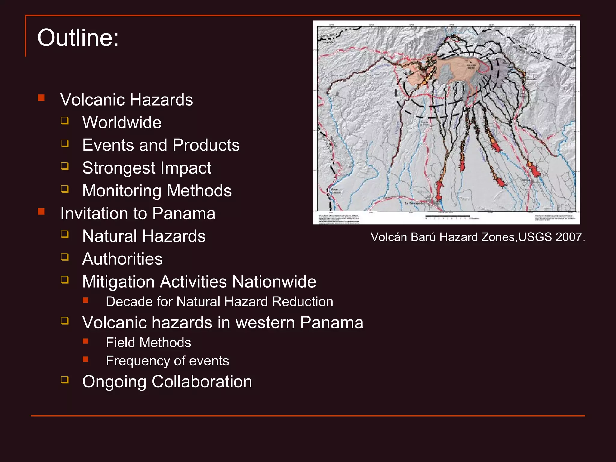 Hazard Mitigation: Volcán Barú, Panama | PPT