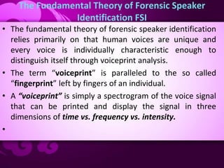 Speaker identification based on temporal parameters | PPT
