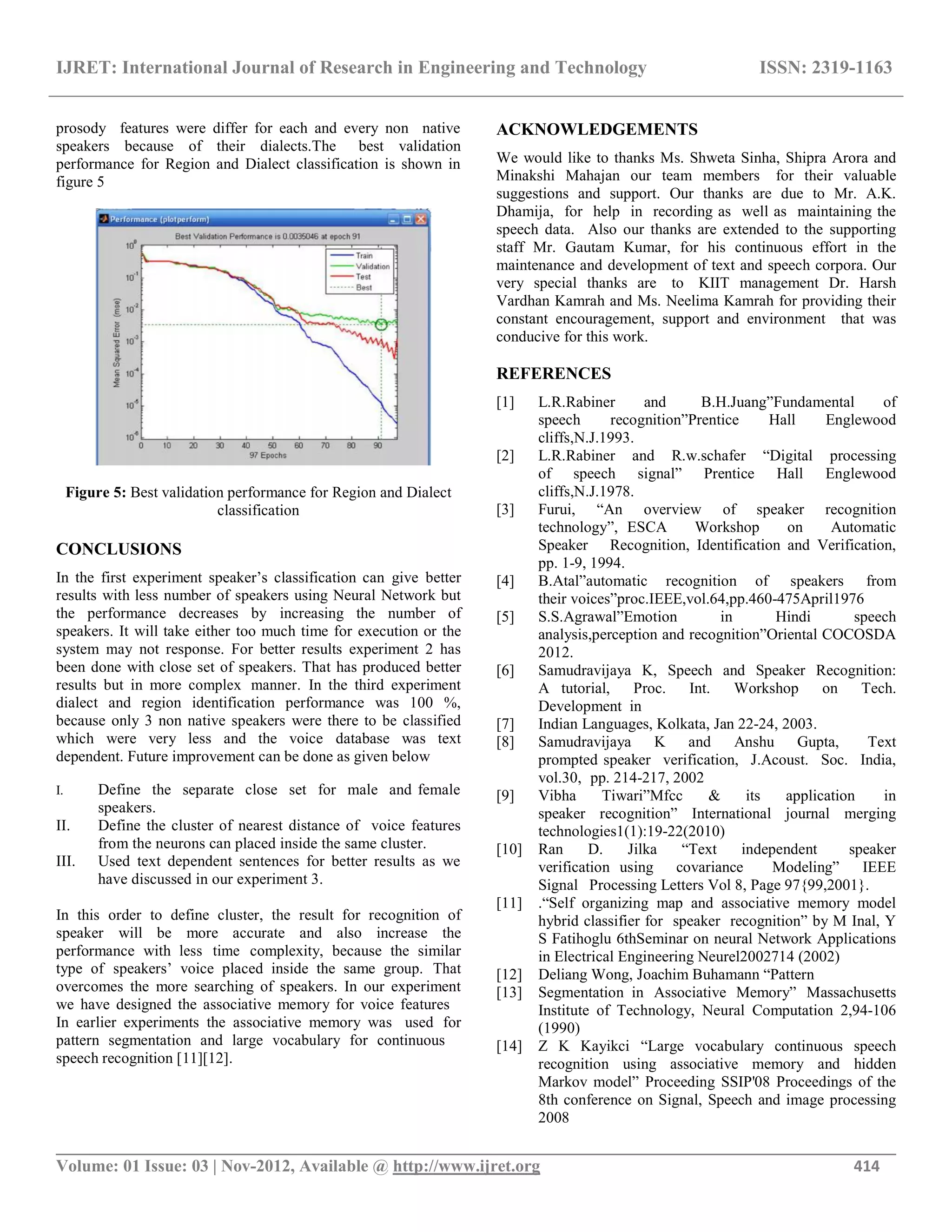 Speaker Identification System Using Close Set Pdf