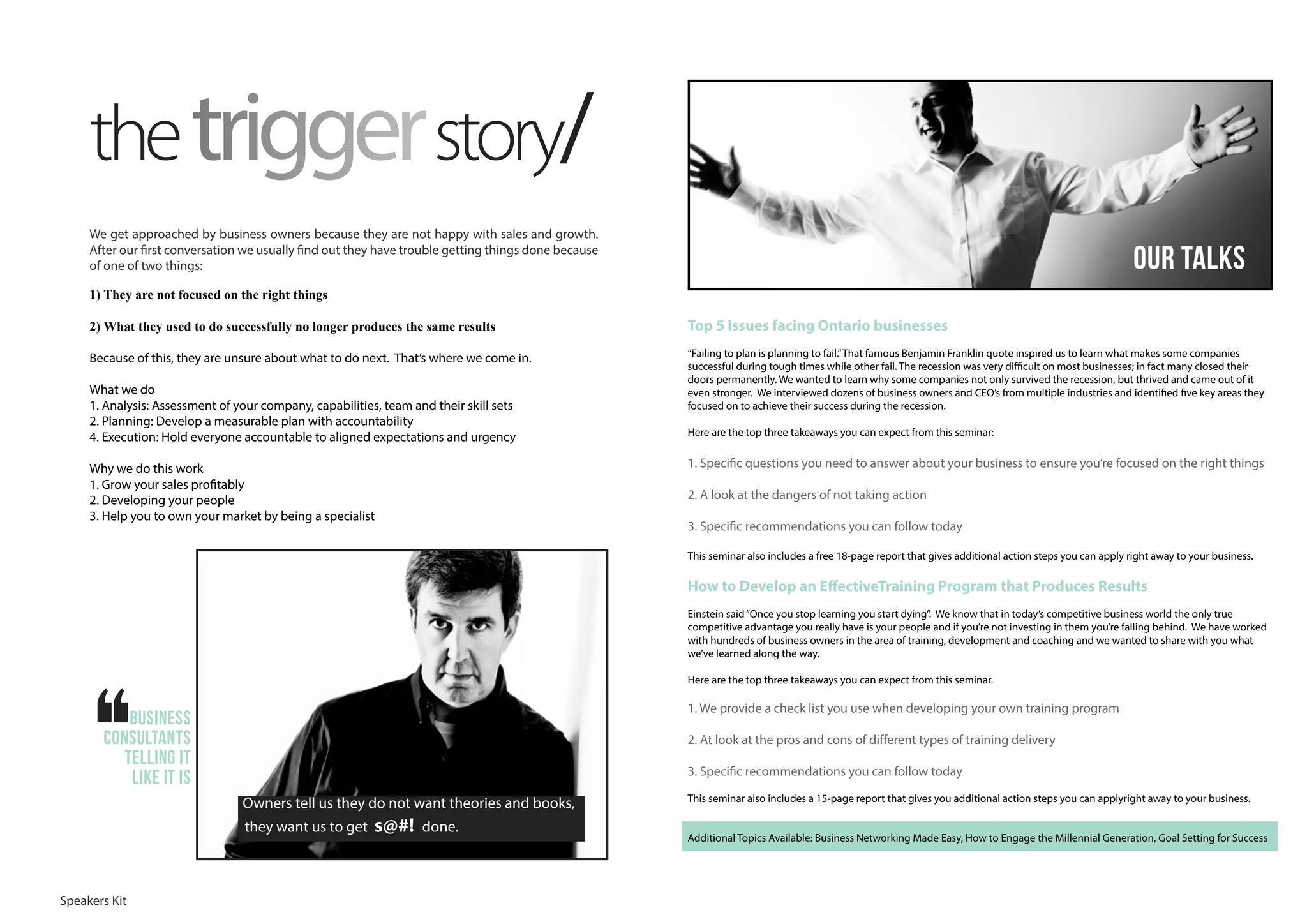 Trigger Strategies - Speaker Kit | PDF