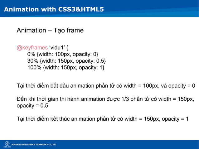 Làm game animation bằng HTML5/CSS3 | PPT