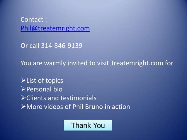 Speaker Phil Bruno Delivers | PPTX