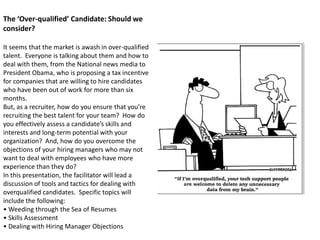 recruitDC Presentation by Michael Heller - Should We Consider the ...