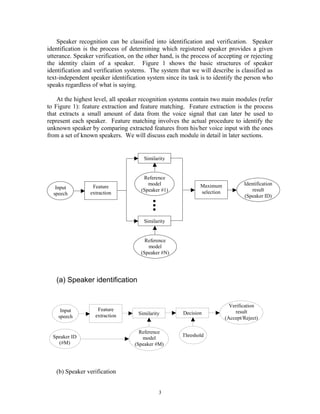 Speaker recognition on matlab | DOC