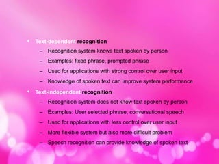 Speaker Recognition System | PPTX