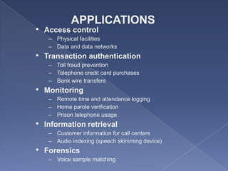 Speaker Recognition System | PPTX