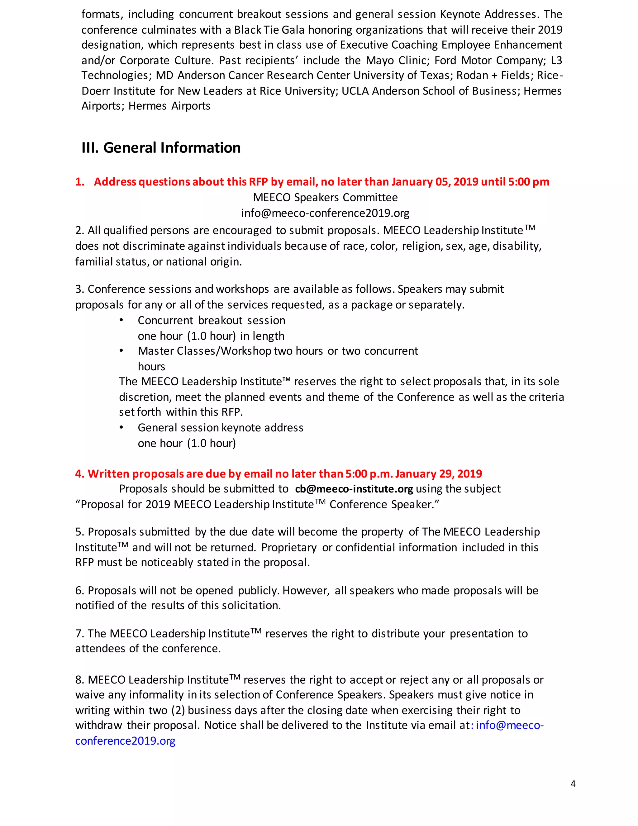 Speaker RFP 2019 v1 4 public version | DOCX | Business Expos ...