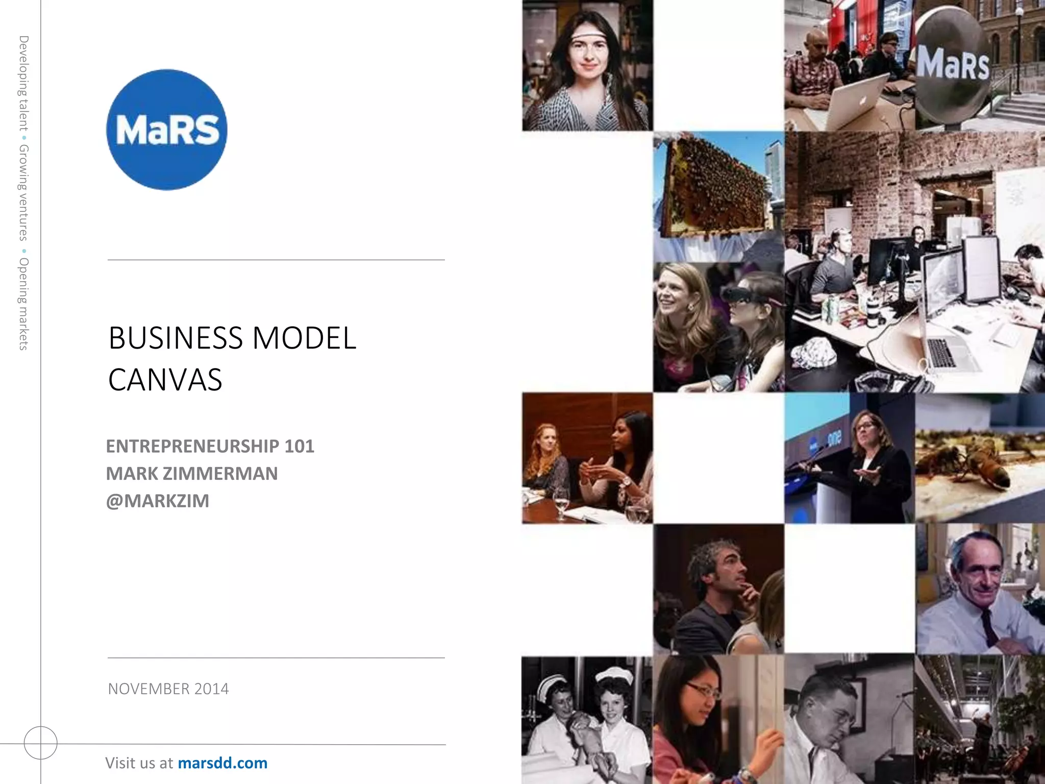 Business Model Canvas - Entrepreneurship 101 | PPTX