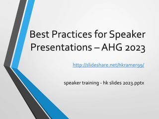 Speaker Training Hk Slides 2023 Pptx