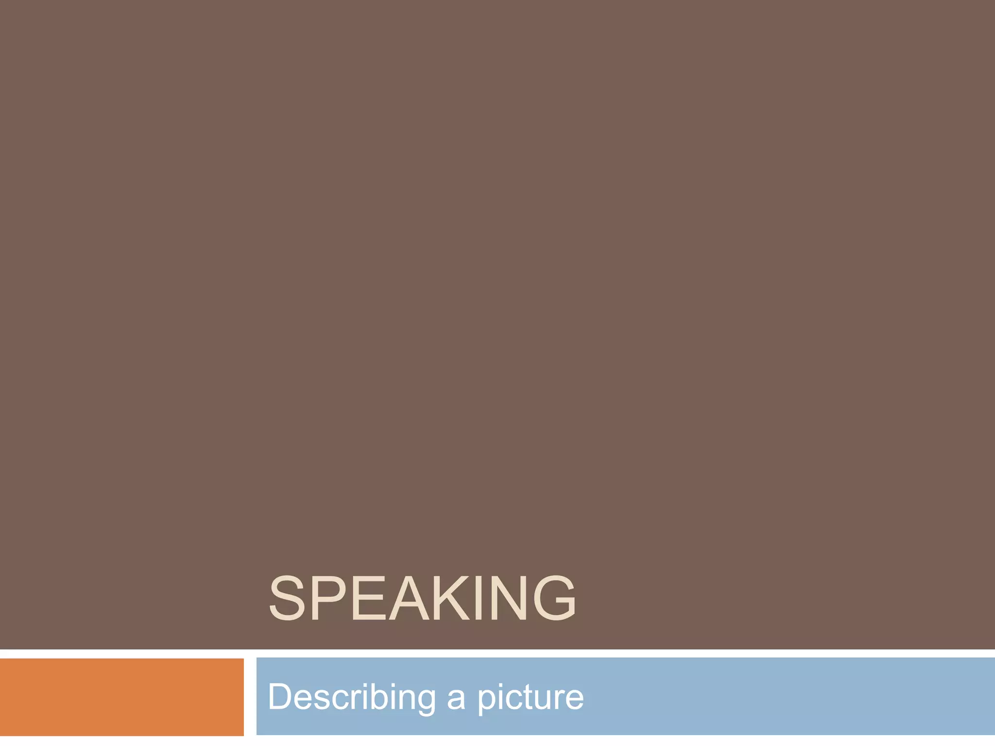 Speaking: Describing a photo | PPTX