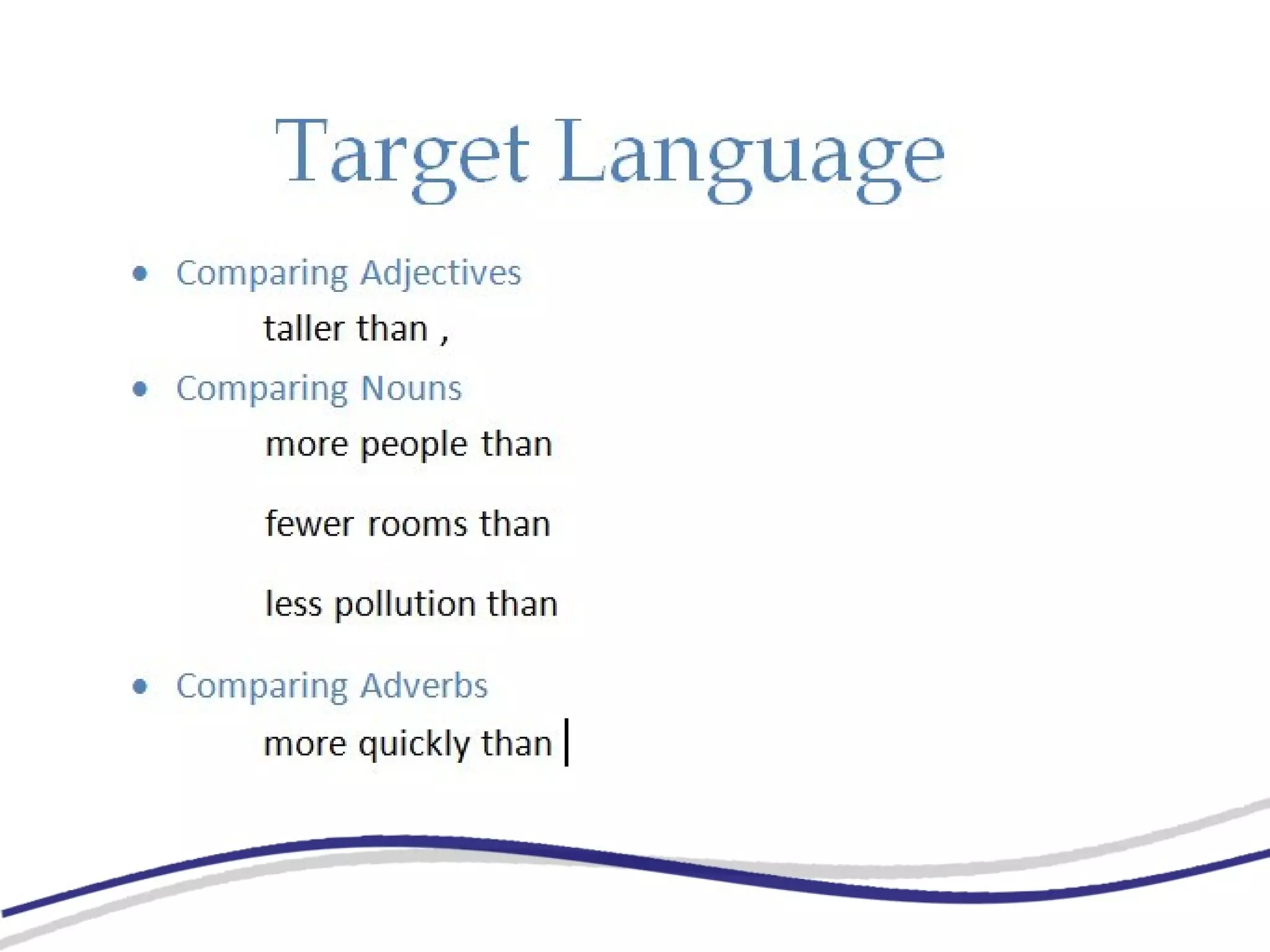 Speaking: Using Comparatives | PPT