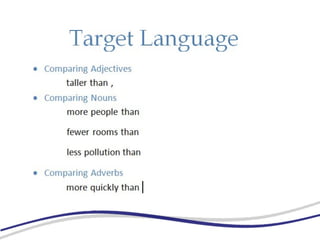 Speaking: Using Comparatives | PPT