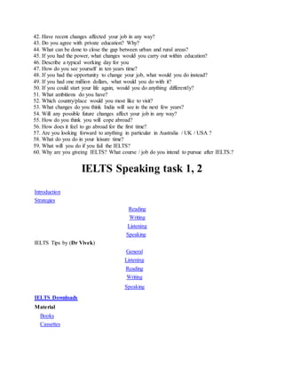 Speaking IELTS | DOCX
