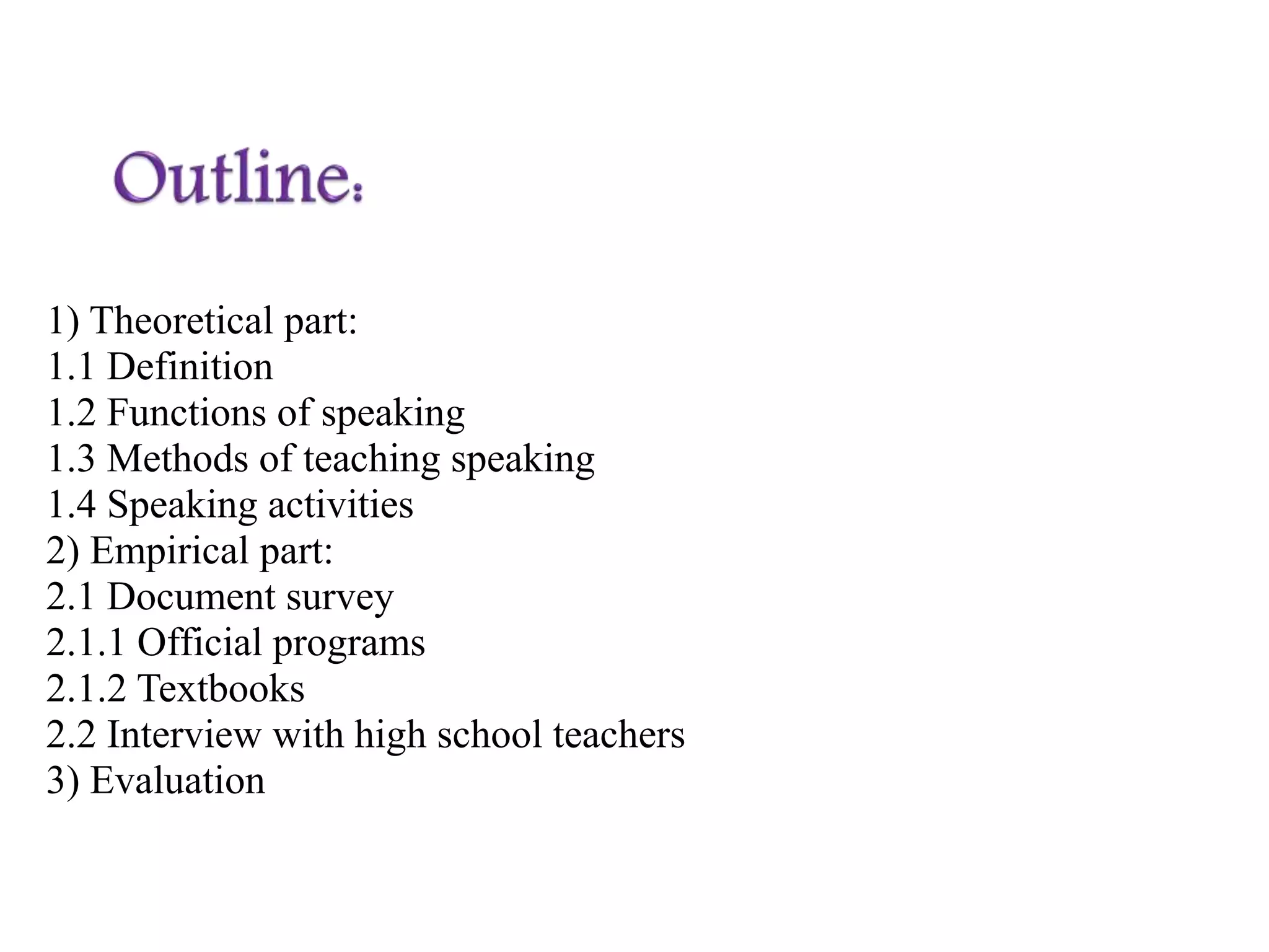 Speaking | PPT