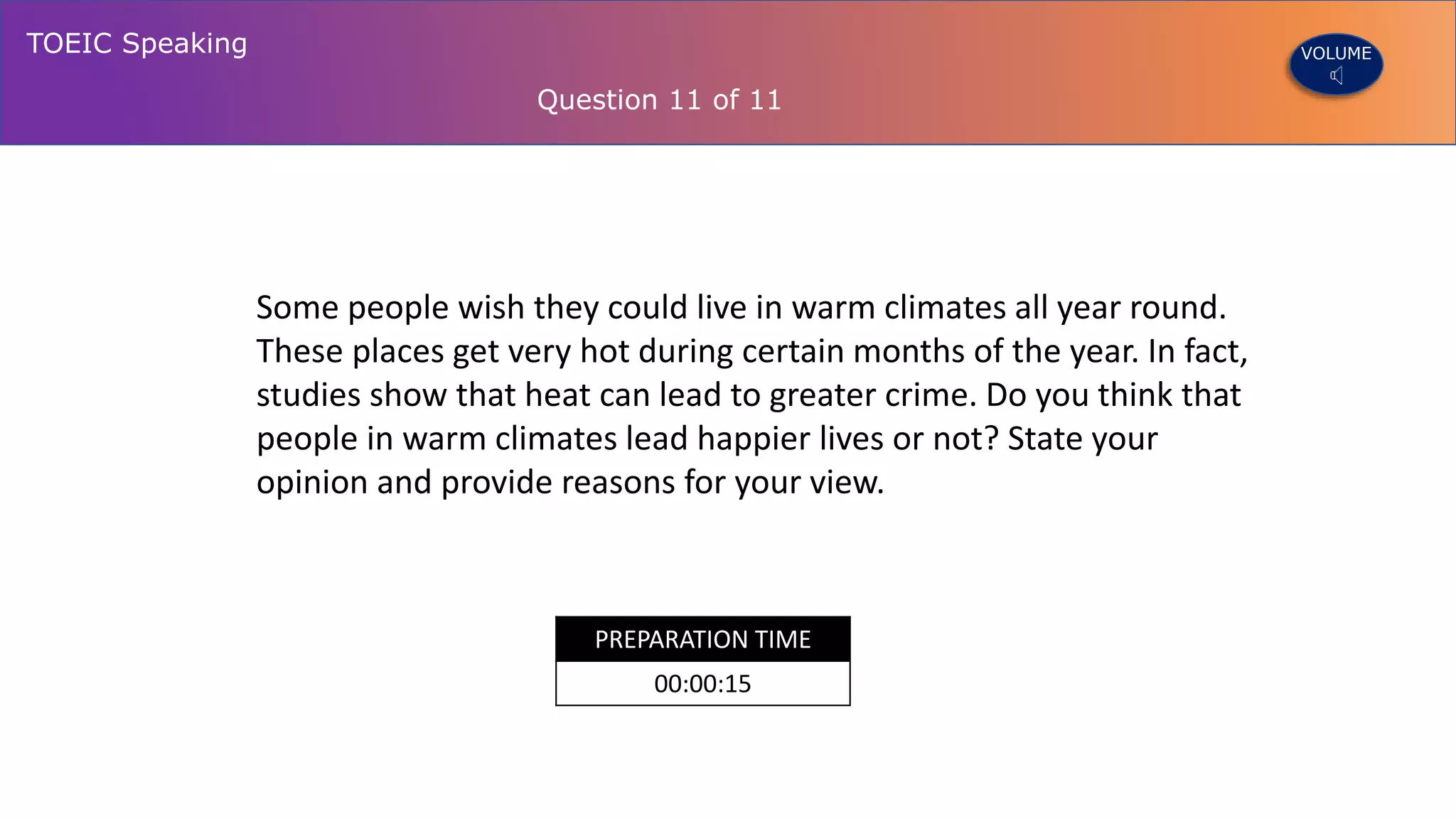 TOEIC Speaking Question 11 | PPTX