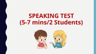 SPEAKING test for kids at grade 3 ismart start.pptx