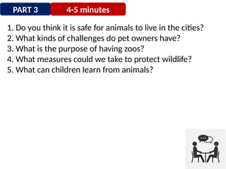 SPEAKING - ANIMALS.pptx for IELTS candidates | PPTX