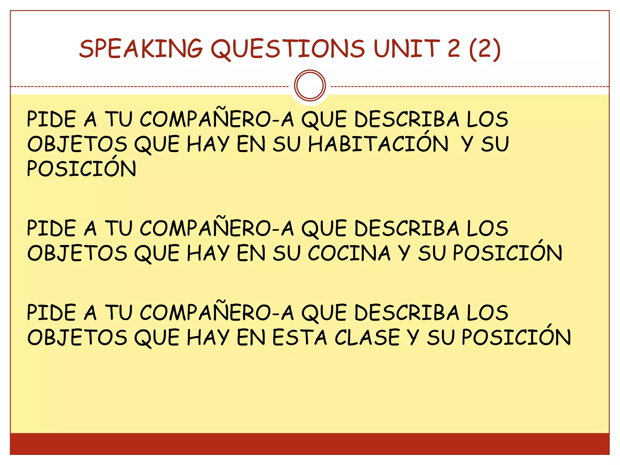 Speaking 1ºeso unit2 | PPTX