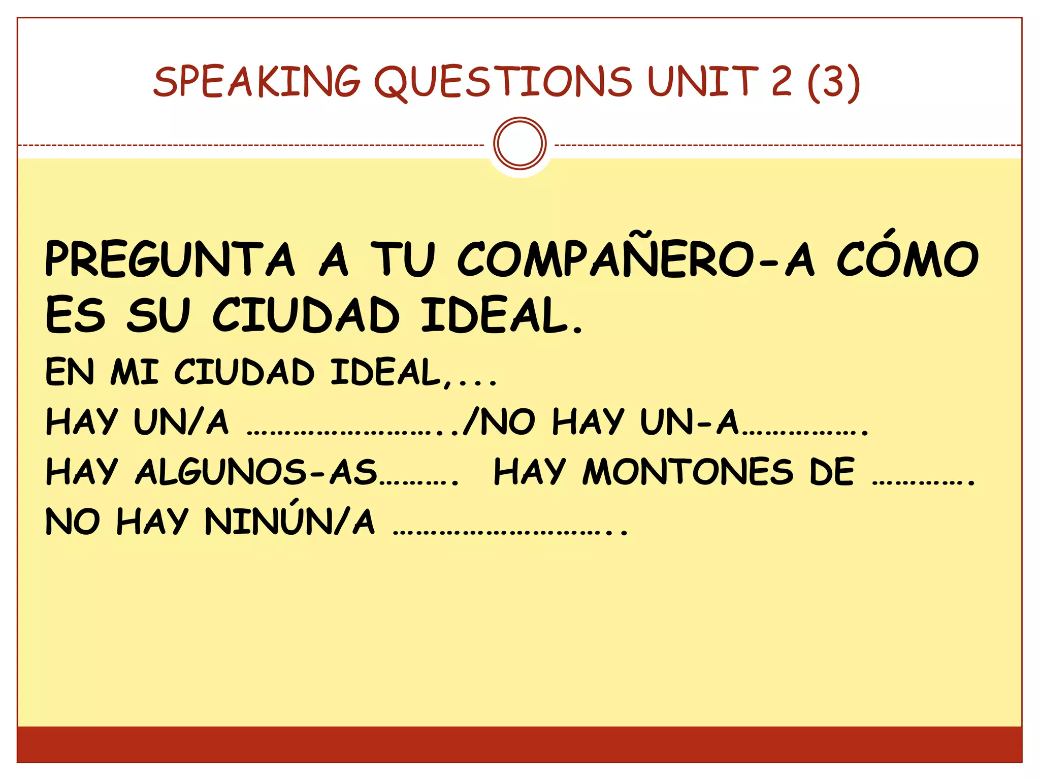 Speaking 1ºeso unit2 | PPTX