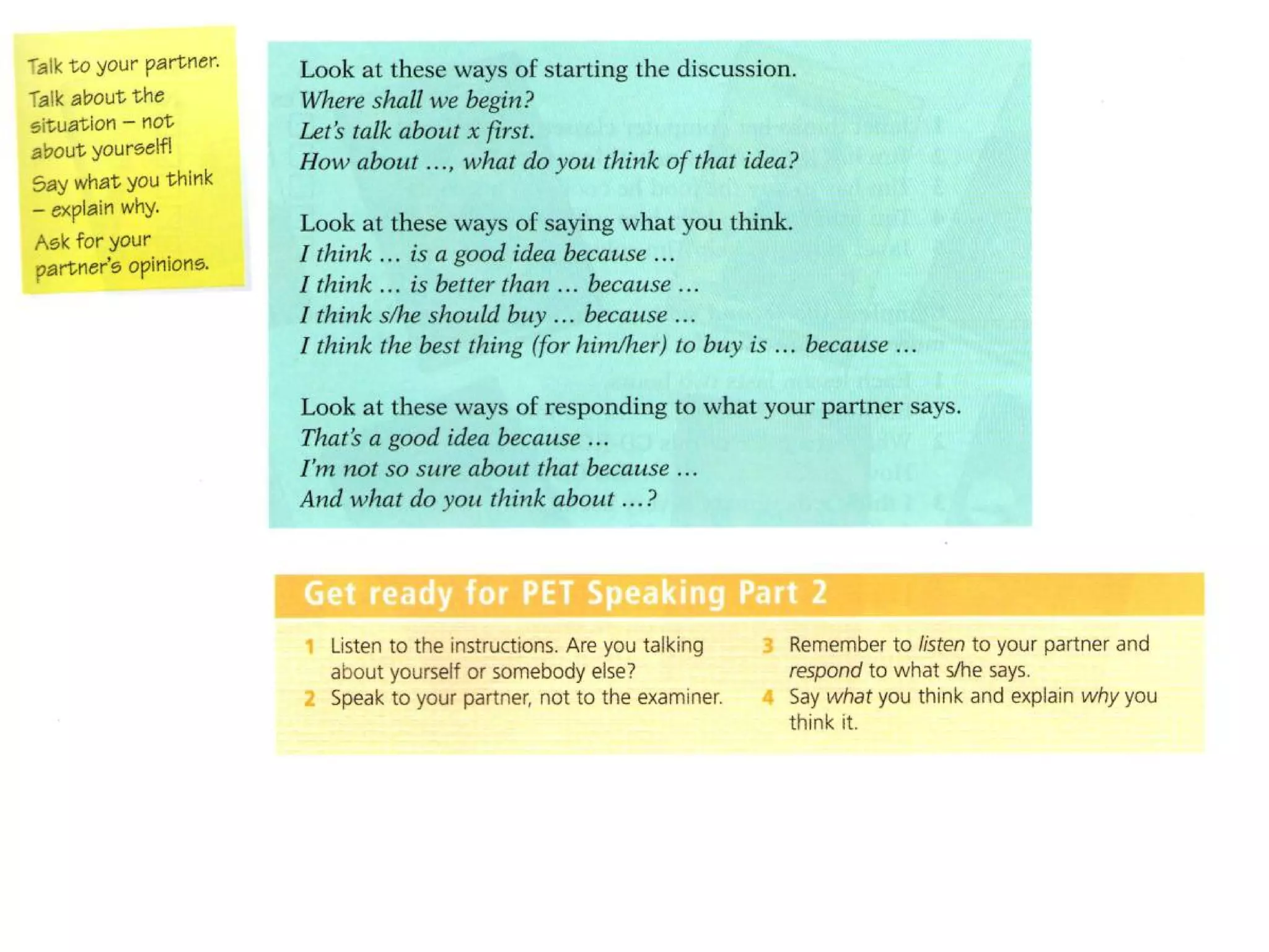 Speaking for PET | PPT