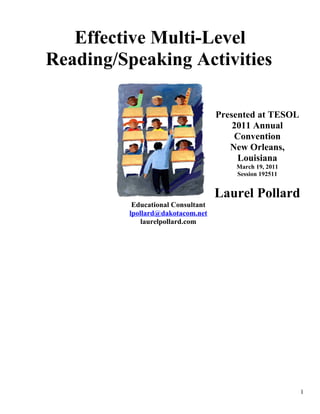 Effective Multi-Level Reading/Speaking Activities | DOC