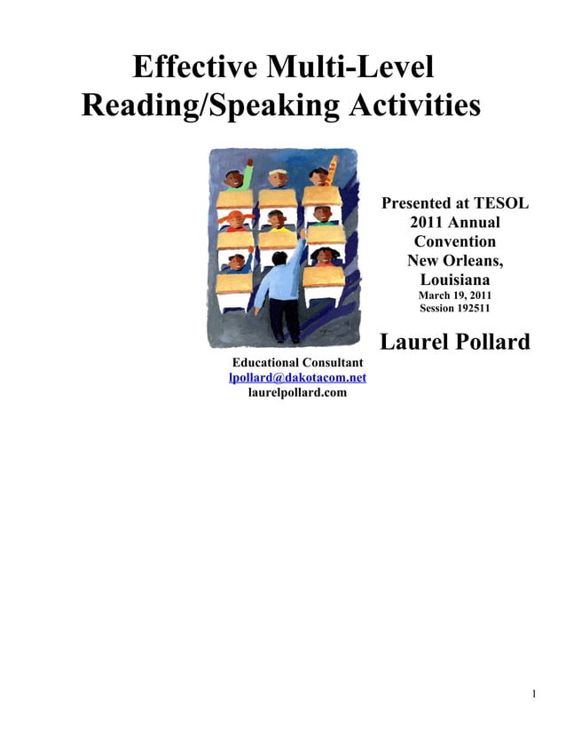 Effective Multi-Level Reading/Speaking Activities | PDF