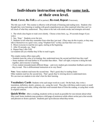 Effective Multi-Level Reading/Speaking Activities | DOC