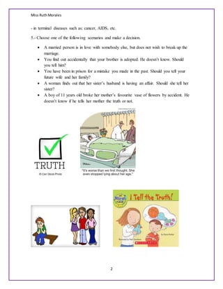 Speaking activity, worksheet 2 telling the truth | DOCX