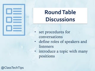 Speaking and Listening Activities for the Social Studies Classroom | PDF