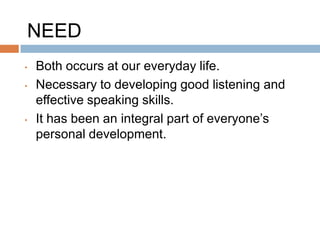 Speaking and listening skills | PPTX