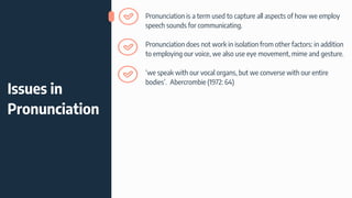 Speaking and pronunciation | PPTX